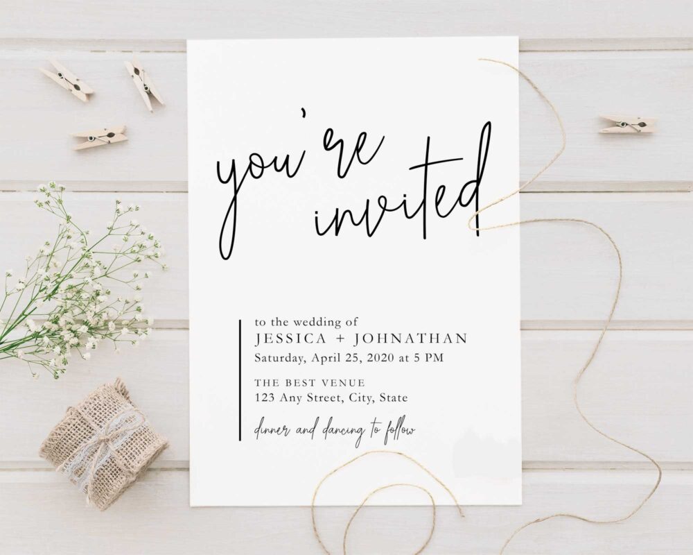 Cursive Font Invitations | Go Print Plus