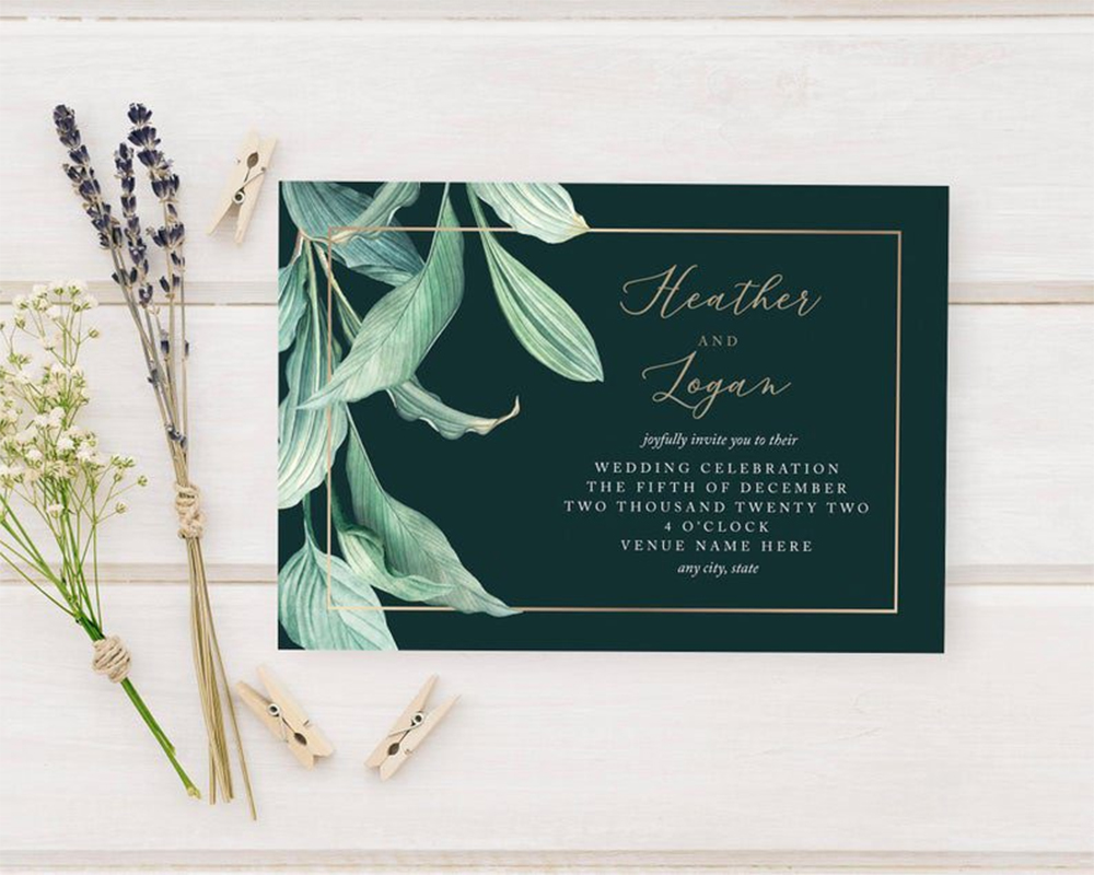 Greenery Border Invitation