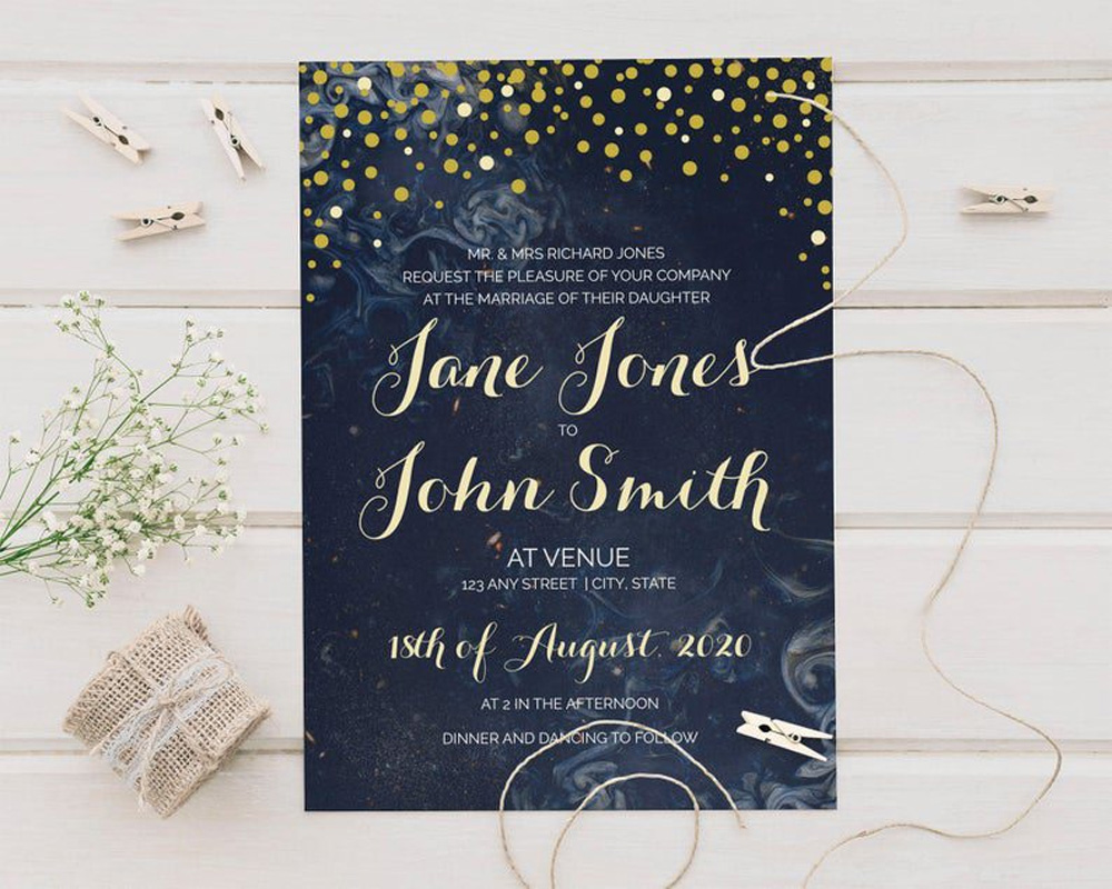 Confetti Wedding Invitations