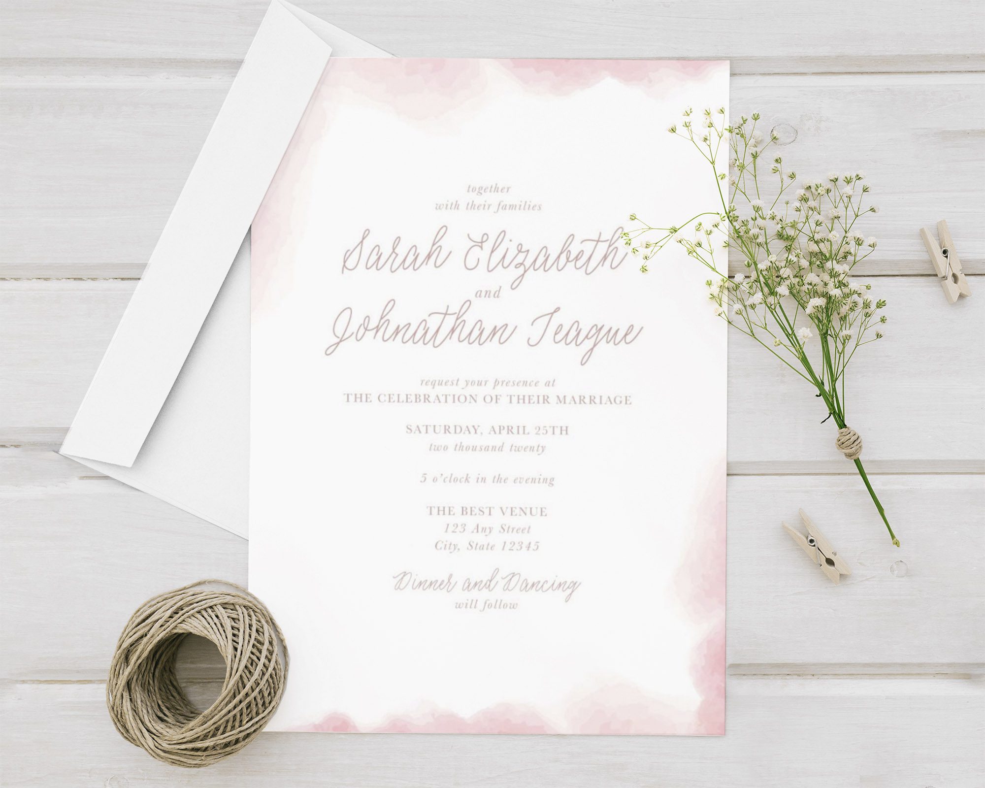 Cloud Theme Wedding Invitation