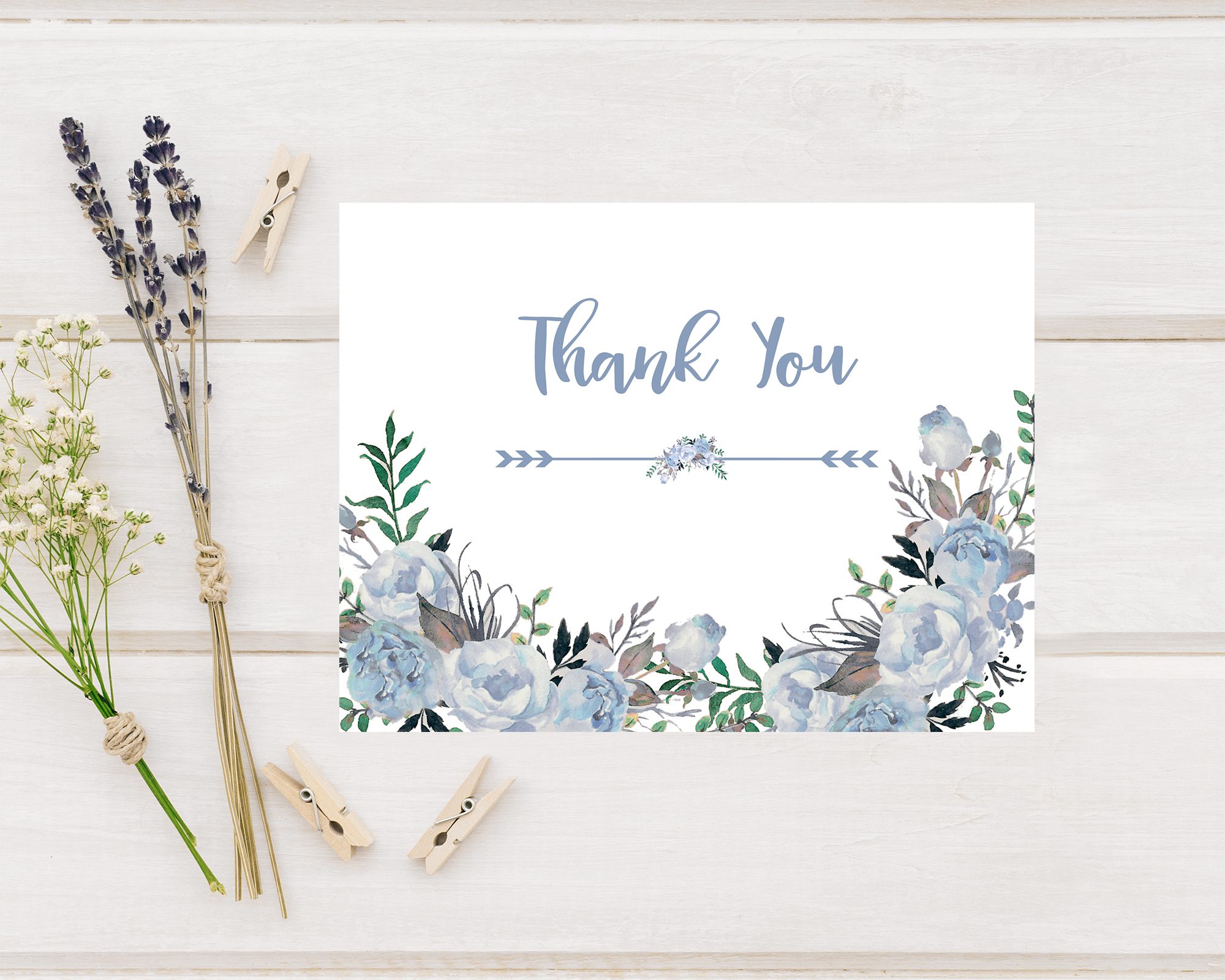 Pastel Blue Thank You | Go Print Plus