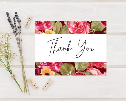 Veranda Floral Thank You Card Go Print Plus